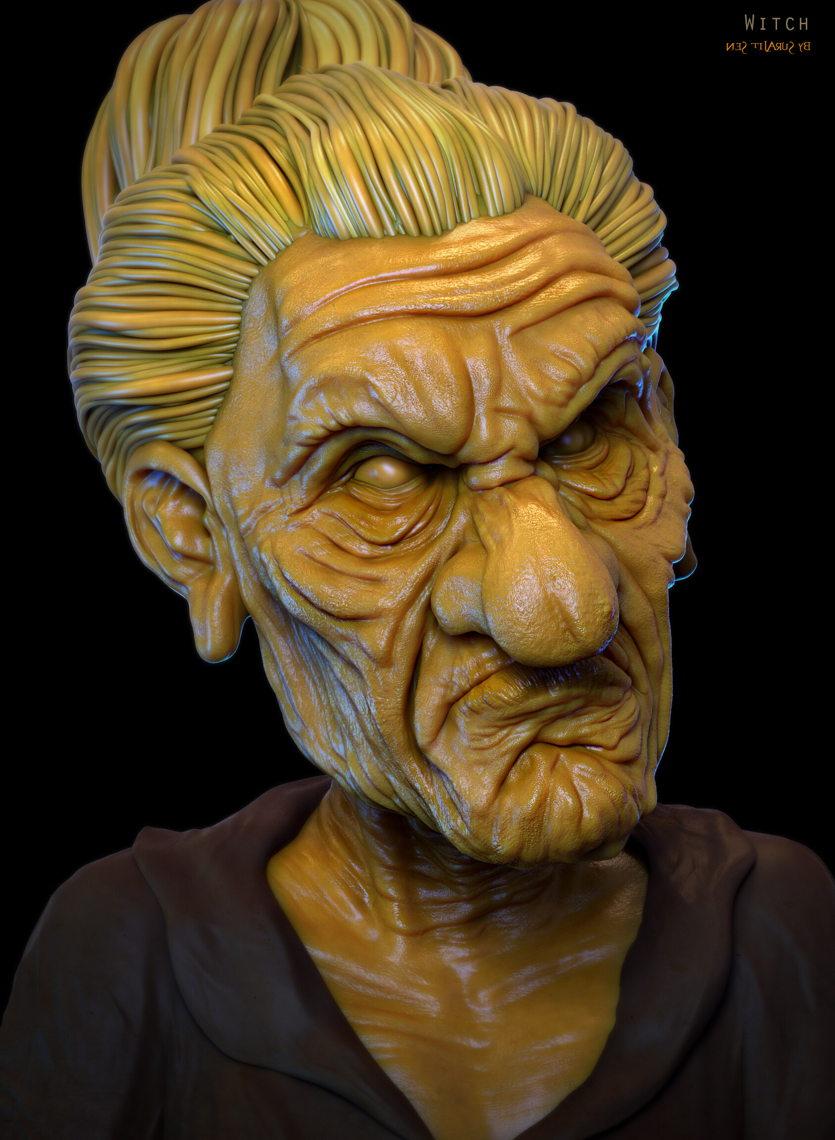 ArtStation - Witch - Digital Sculpture by Surajit Sen