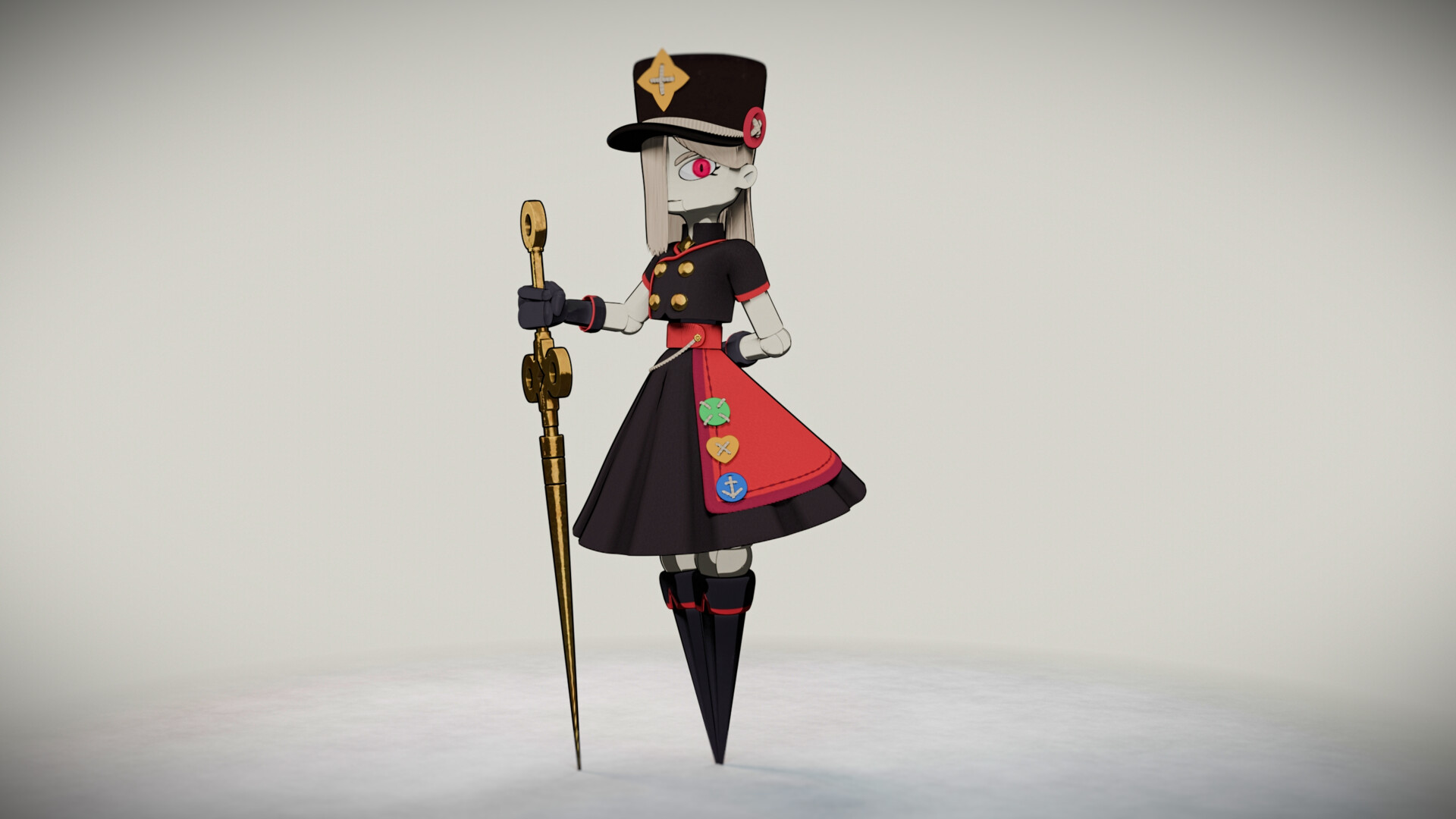 ArtStation - Puppet Soldier Eudora (Blender-free-rig)