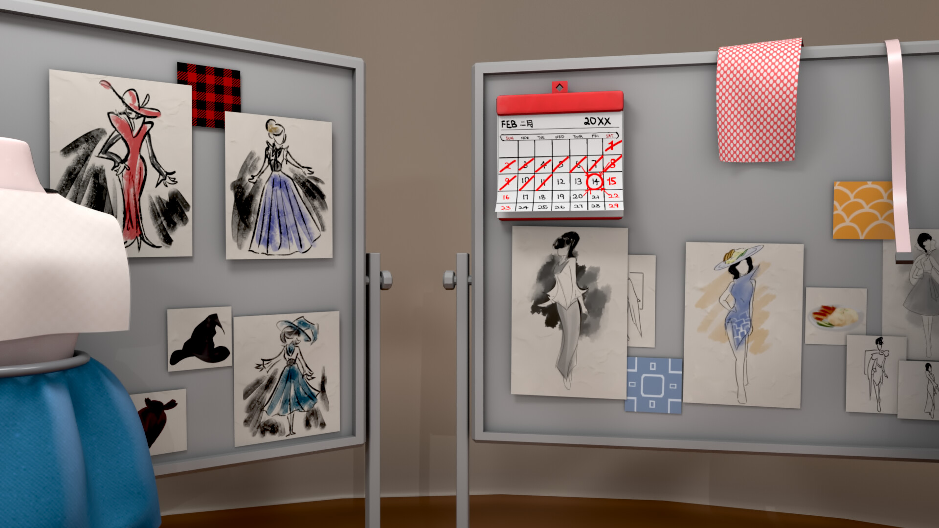 ArtStation - Fashion Studio Background Design