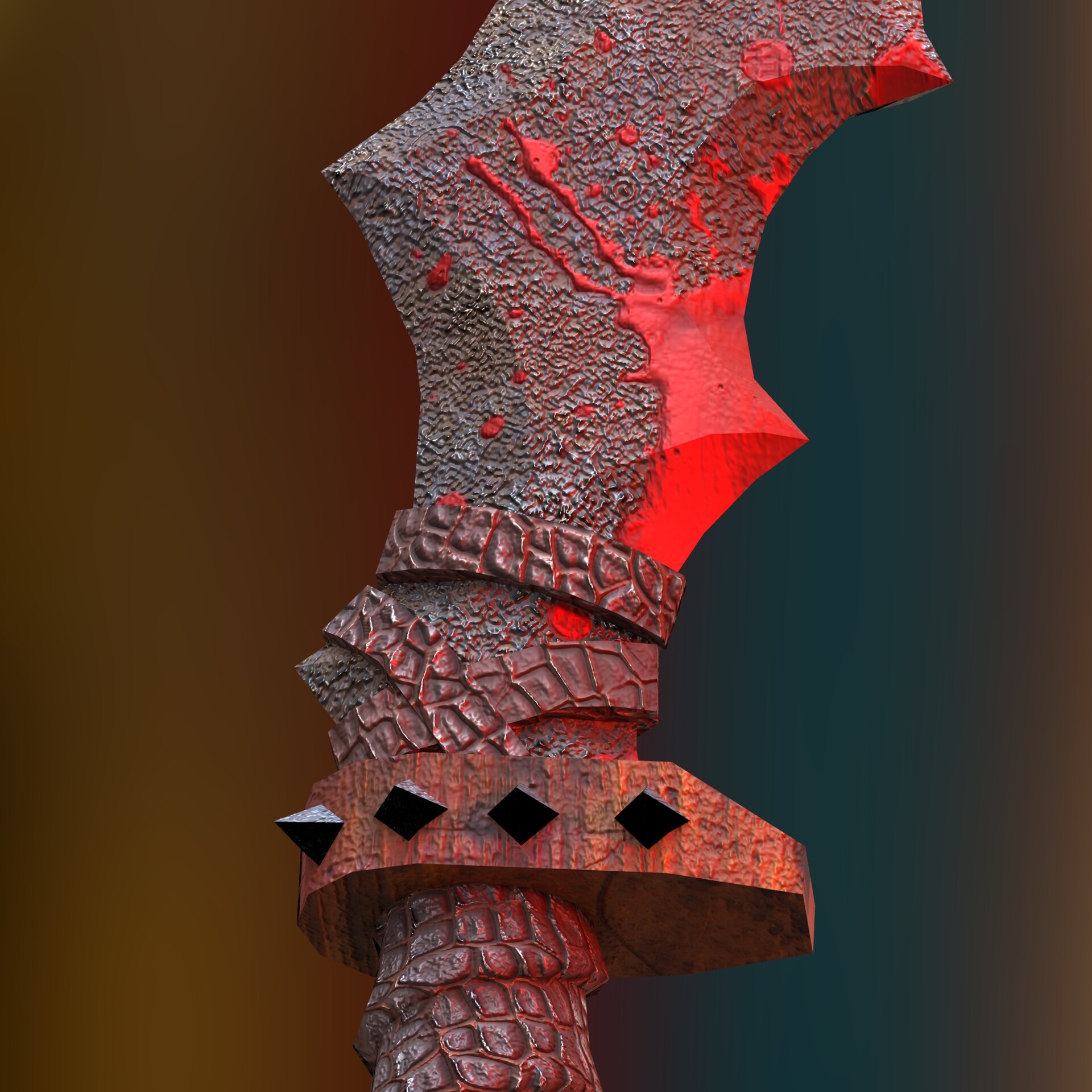 ArtStation - Ancient Sword - 3D Model texturing in Maya