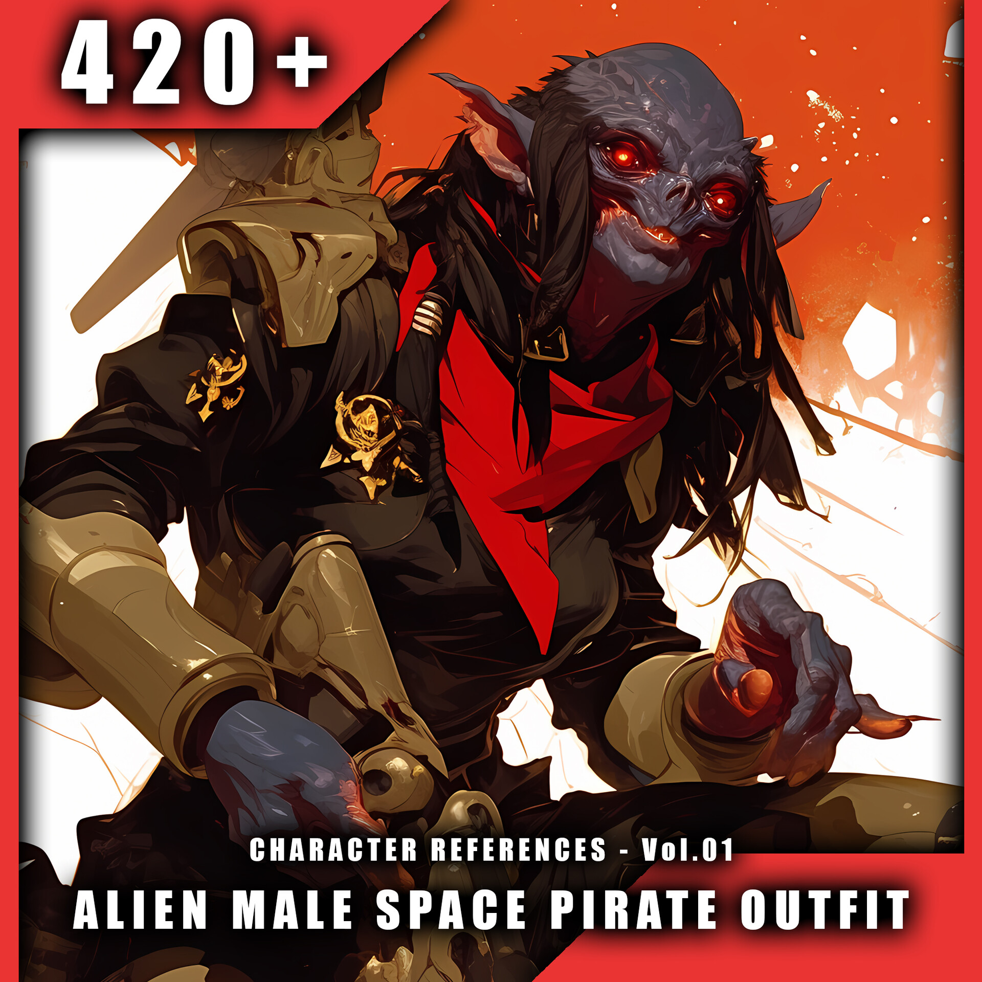 WaterLaw's Studio - 420+ Alien Male Space Pirate Outfit - Character ...