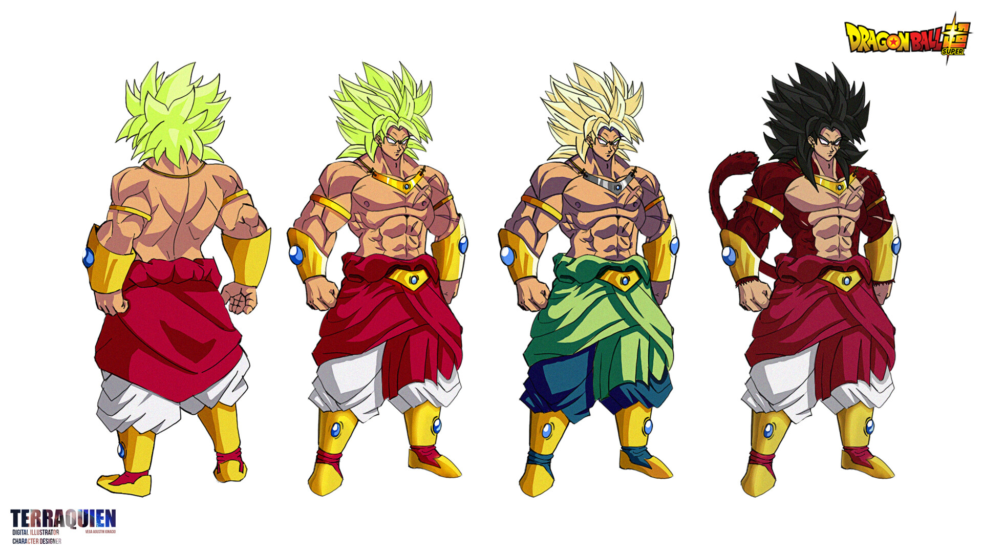 ArtStation - broly turn around illustration Dragon ball Z - SUPER