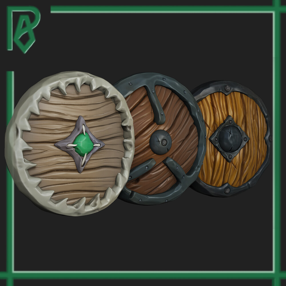 ArtStation - Stylized Shields