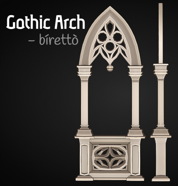 ArtStation - Gothic Arch Model