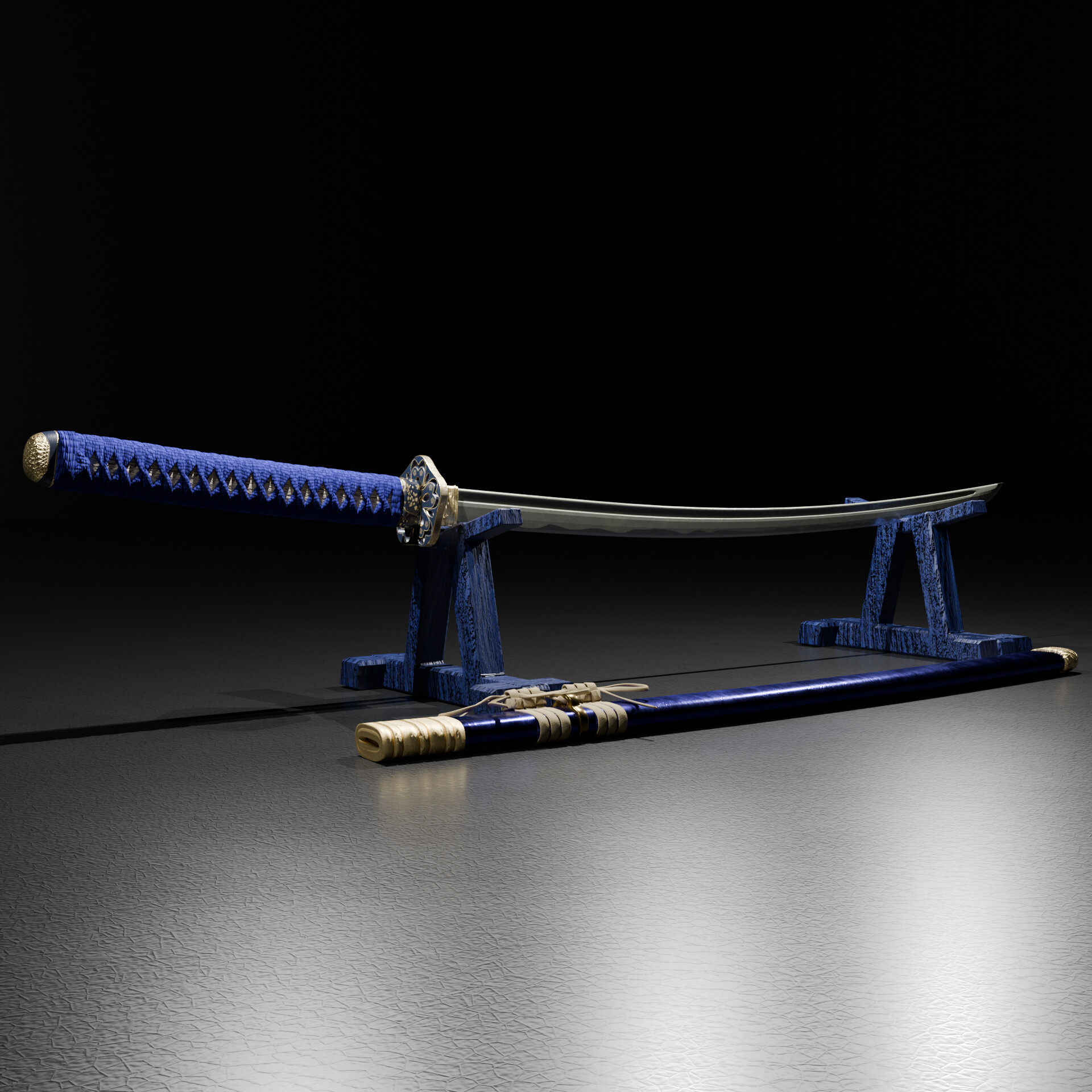 ArtStation - Japanese katana (Aoi no Hikari)