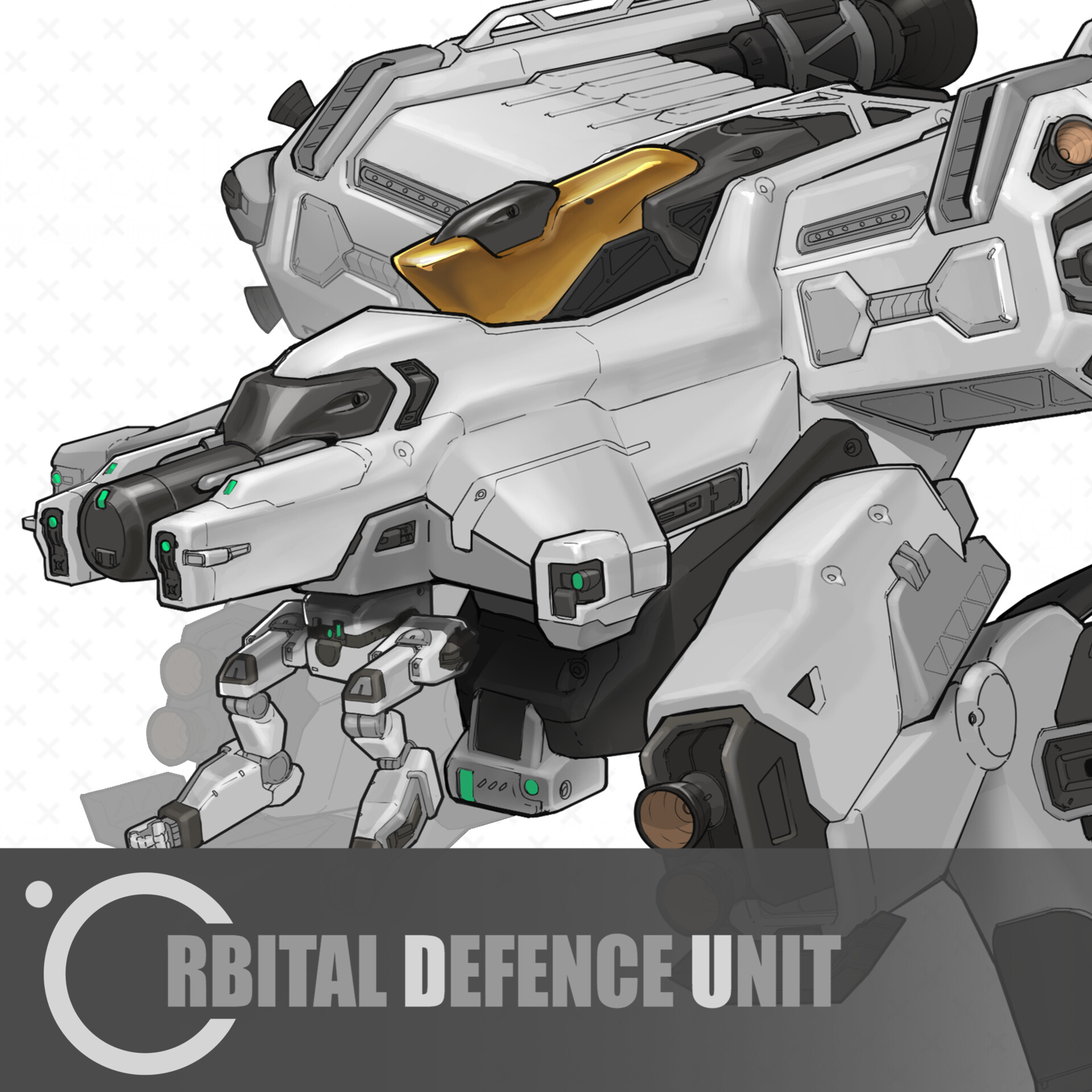 ArtStation - Hard surface concept: Orbital defence unit