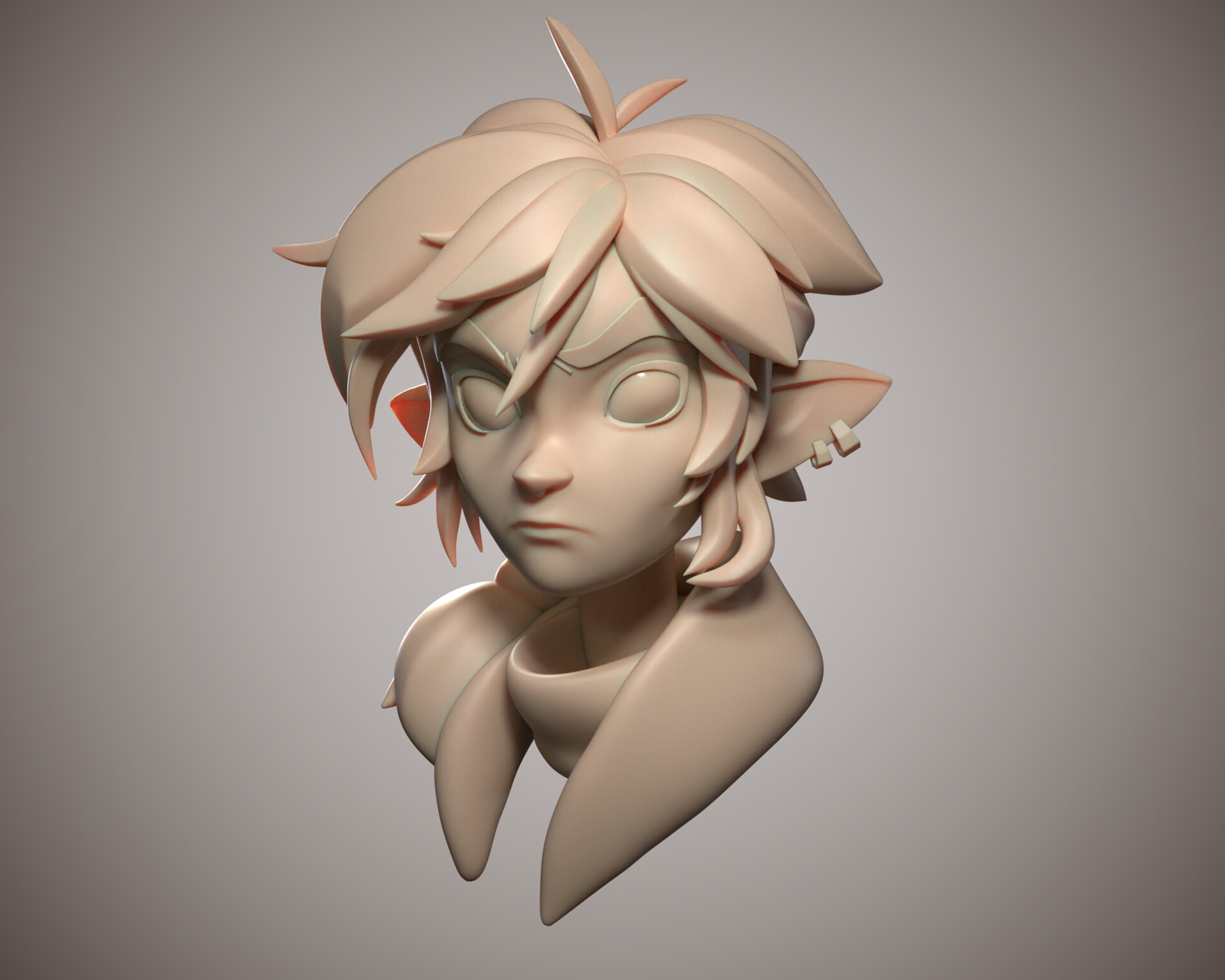 ArtStation - Stylized Link Bust Sculpt