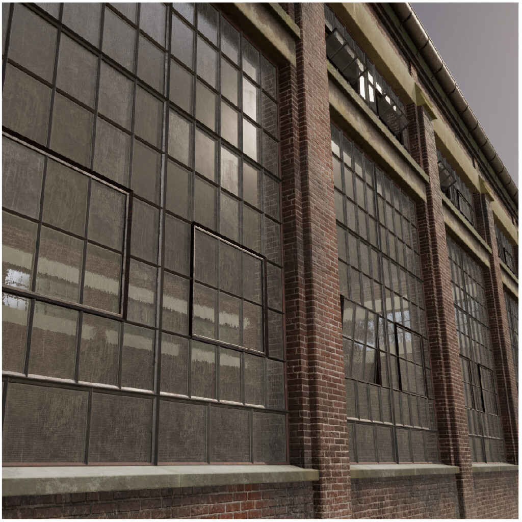 ArtStation - [Self-study] Old Factory Window Kit