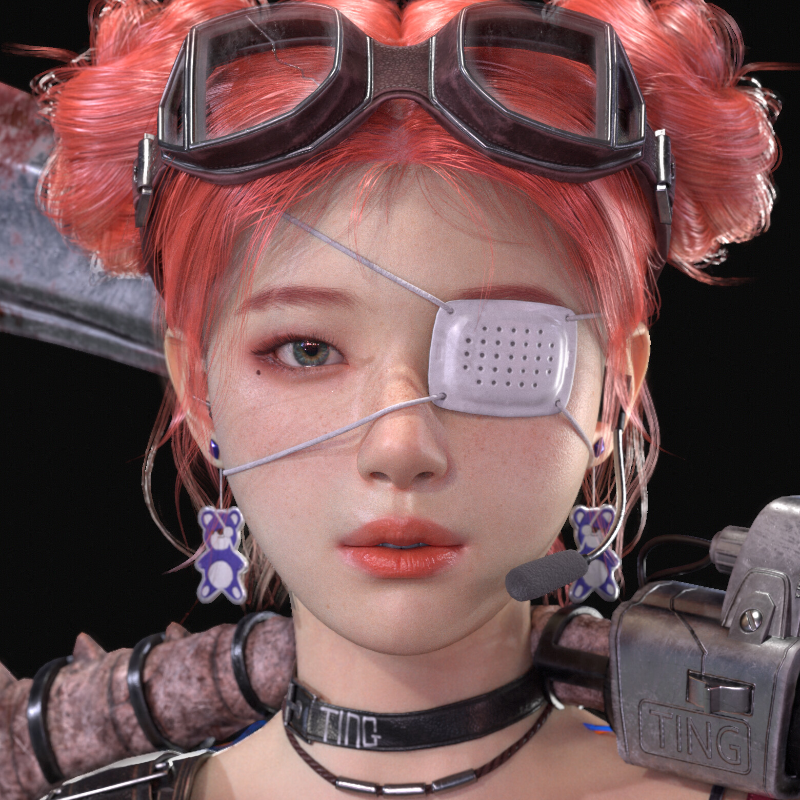 ArtStation - Pink Pucca Haired Girl