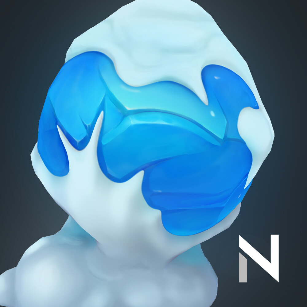ArtStation - Ice Crystal & Snow | Handpainted