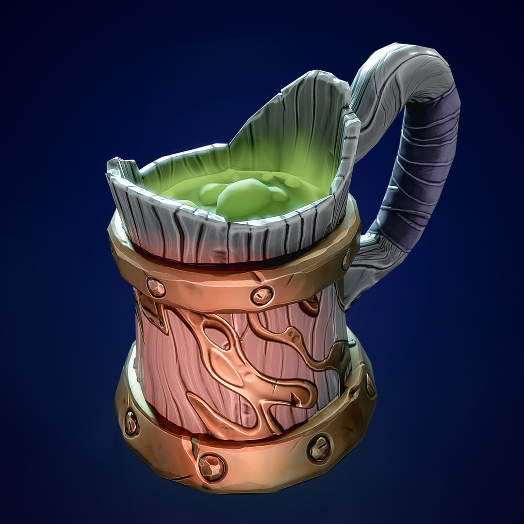 ArtStation - Game-Ready Stylized Mugs