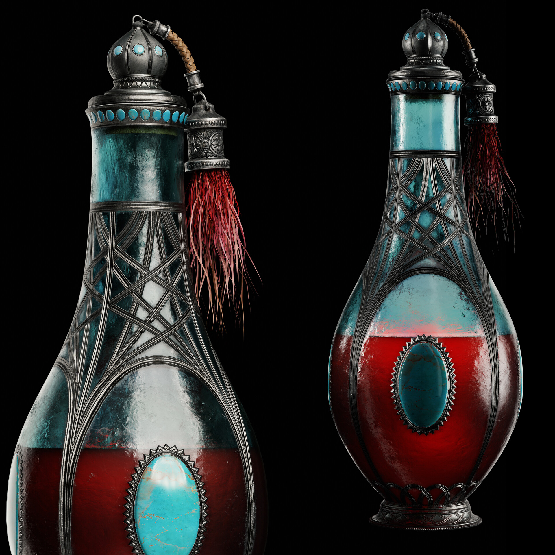 ArtStation - Texturing and rendering a glass perfume bottle in substance painter and marmoset ...