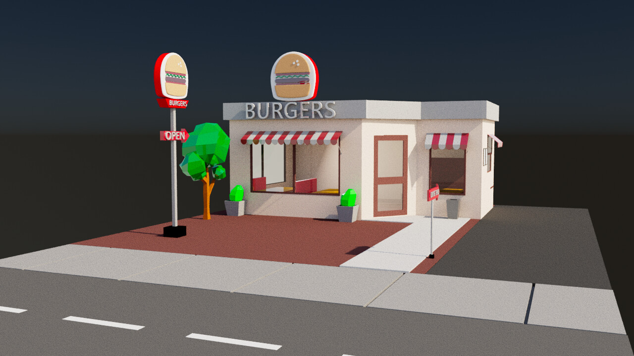 ArtStation - Burger Shop