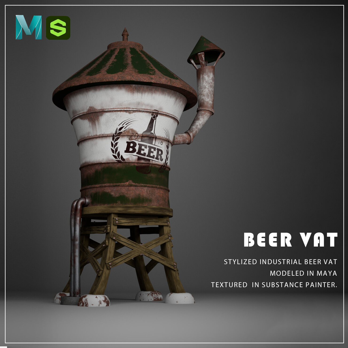 ArtStation - 3D Beer vat