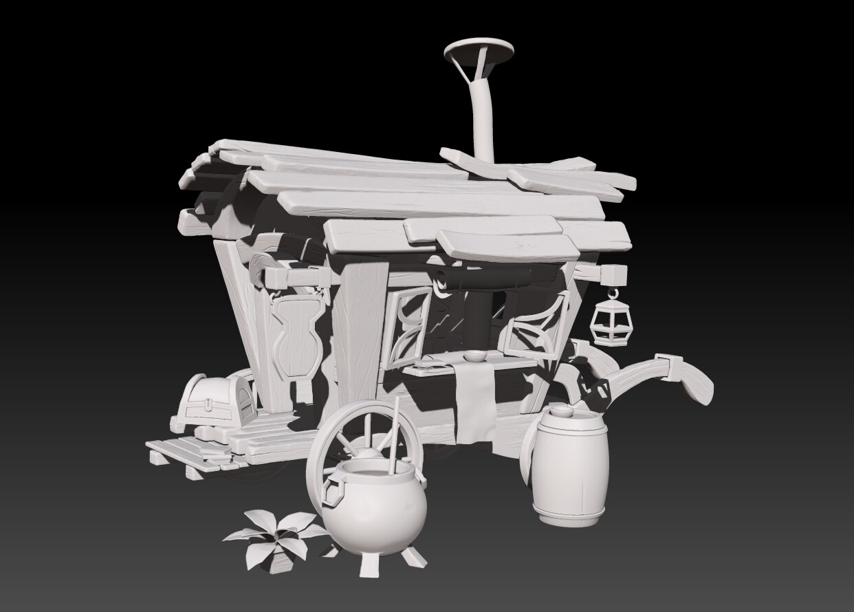 ArtStation - Potion Merchant's Wagon