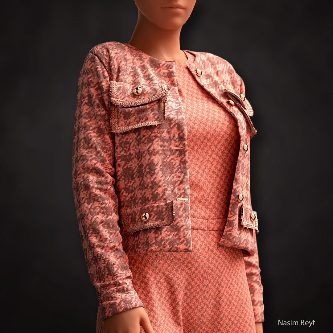 ArtStation - 40 Tileable Tweed Weave Fabric Materials (Chanel Fabrics ...