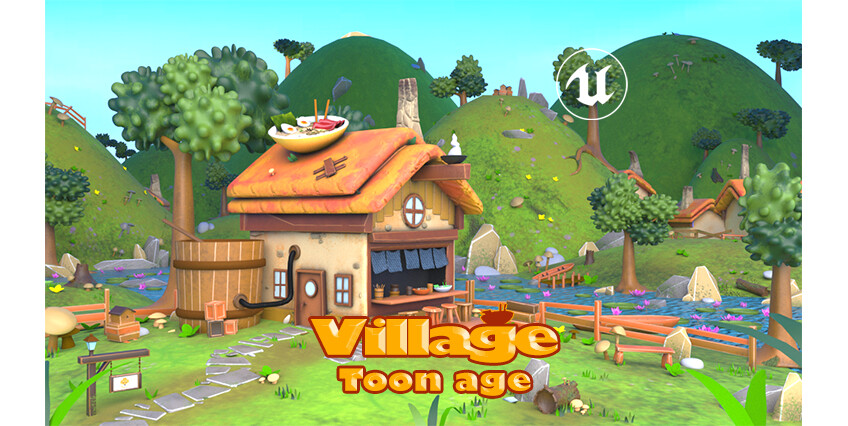 ArtStation - Village cartoon age