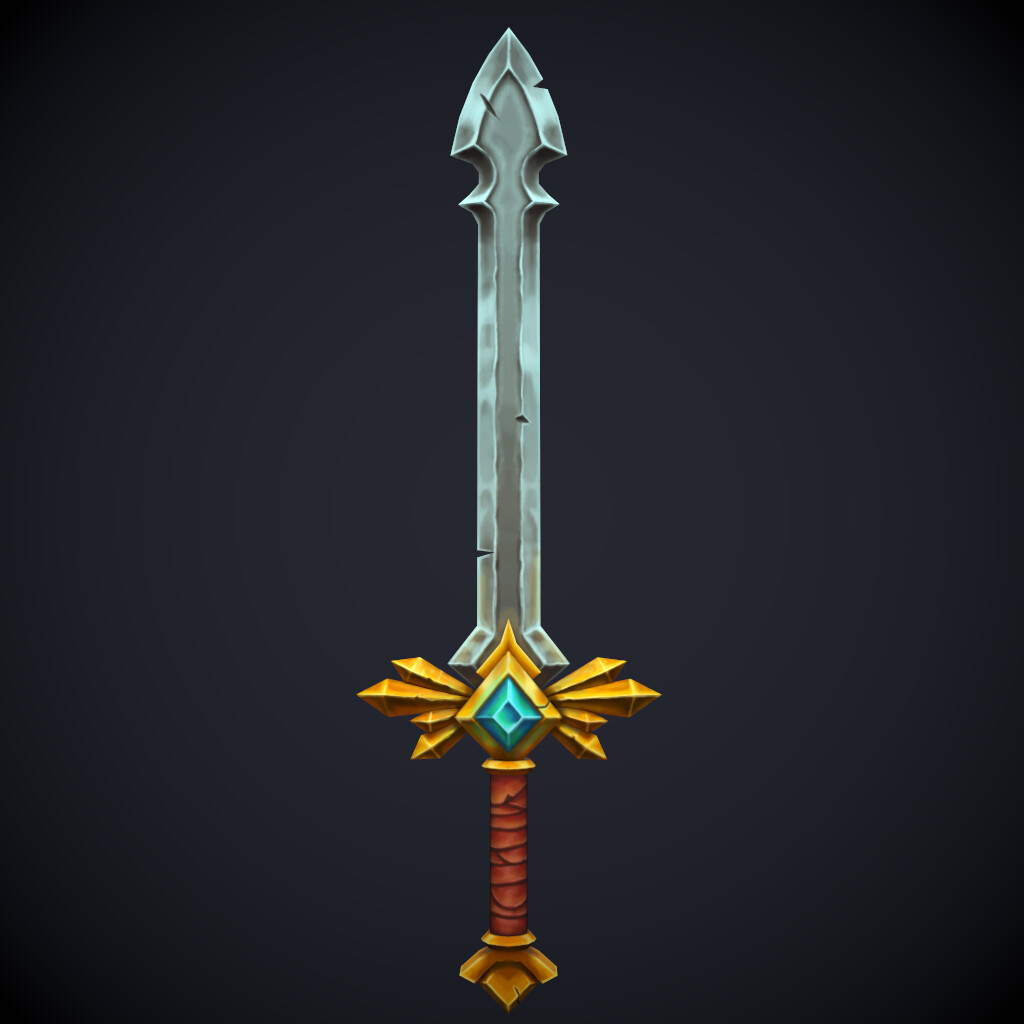 ArtStation - [Handpaint] Fantasy sword
