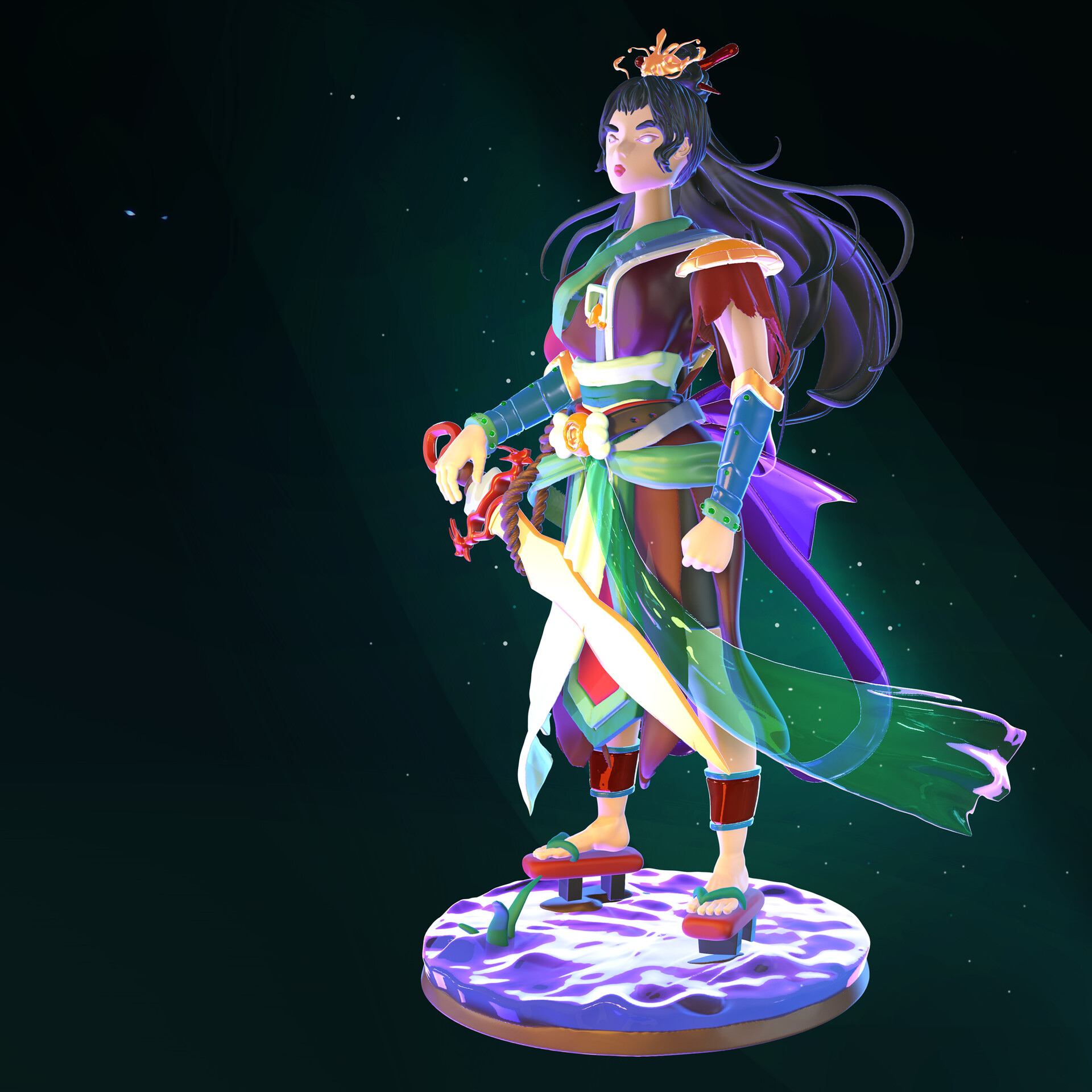 ArtStation - Asian Character : Dragon slayer