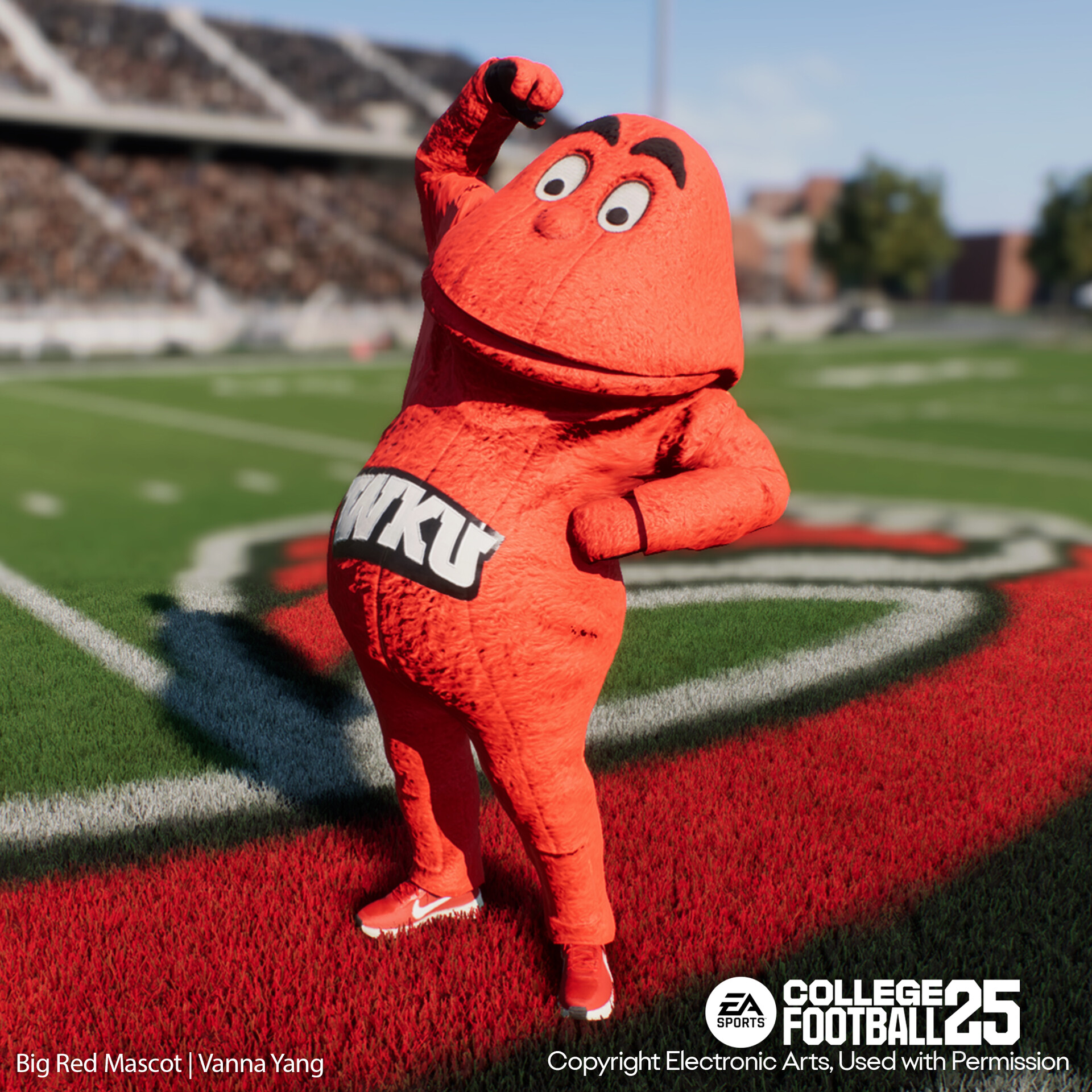 ArtStation - College Football 25 - Big Red Mascot