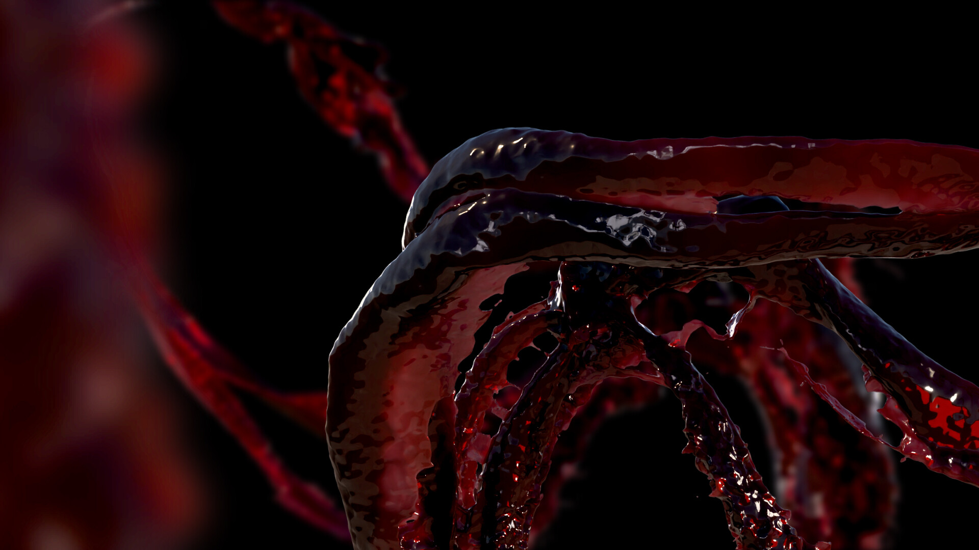 ArtStation - Blood Bending Flip Fluid Simulation