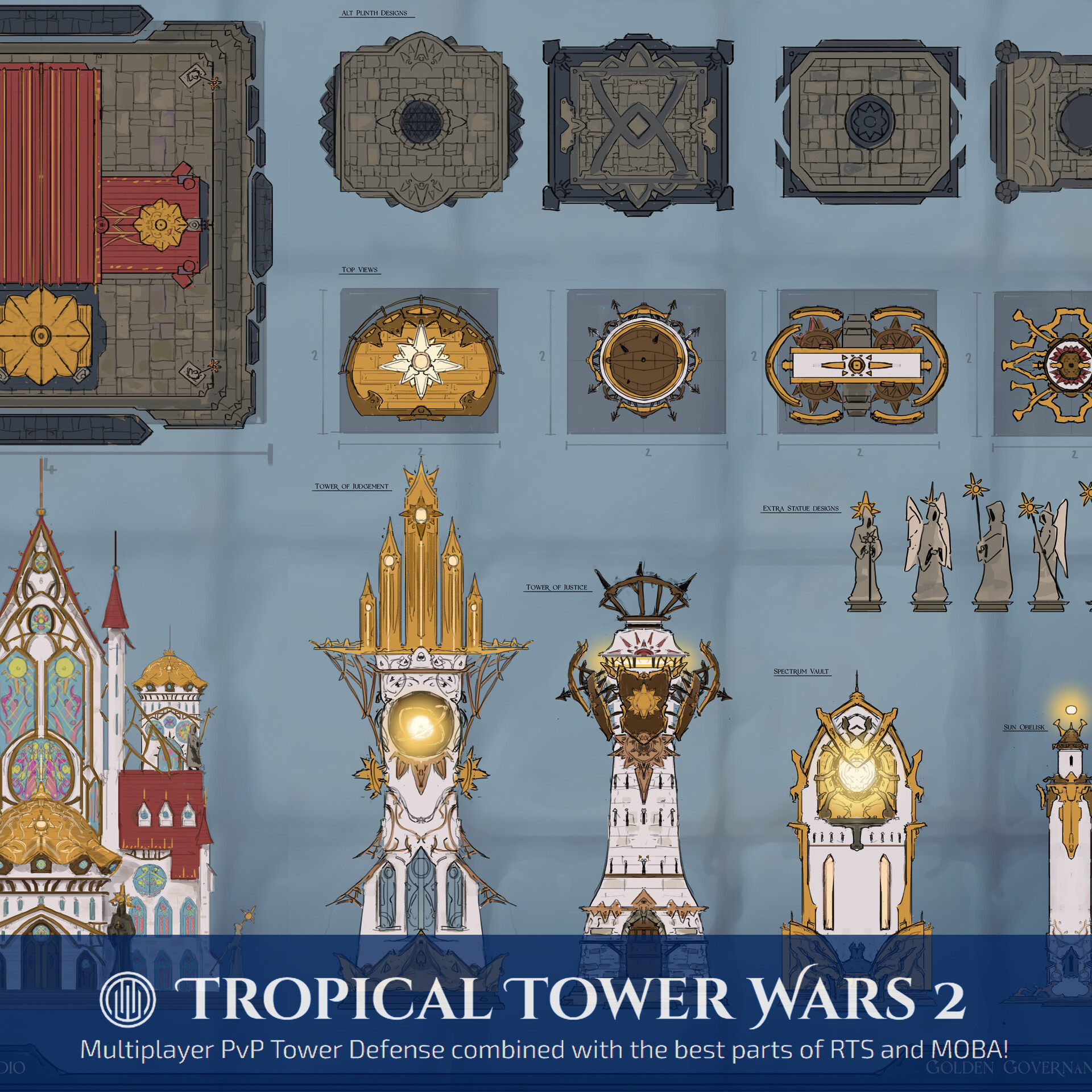 ArtStation - Golden Governance (Tropical Tower Wars)