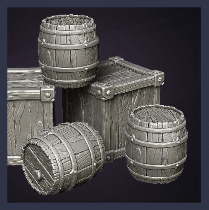 ArtStation - Barrels / Boxes