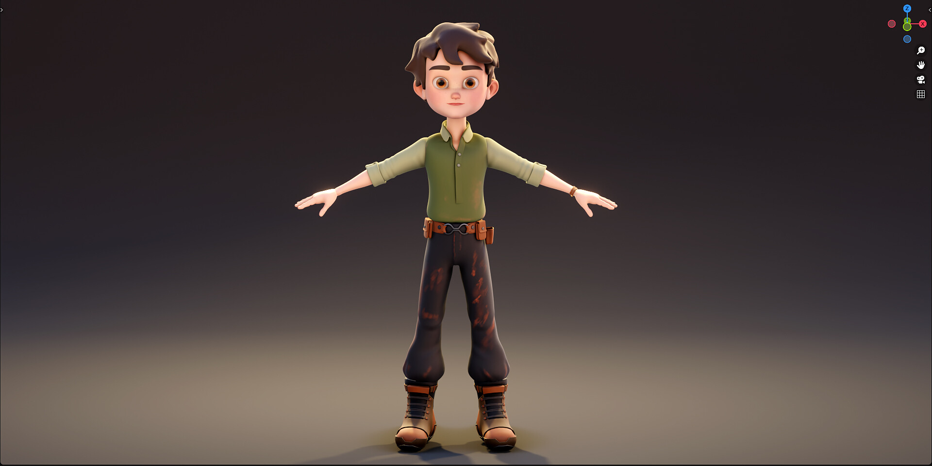 ArtStation - Stylized Adventure Boy - Theodore - Blender High Poly Character