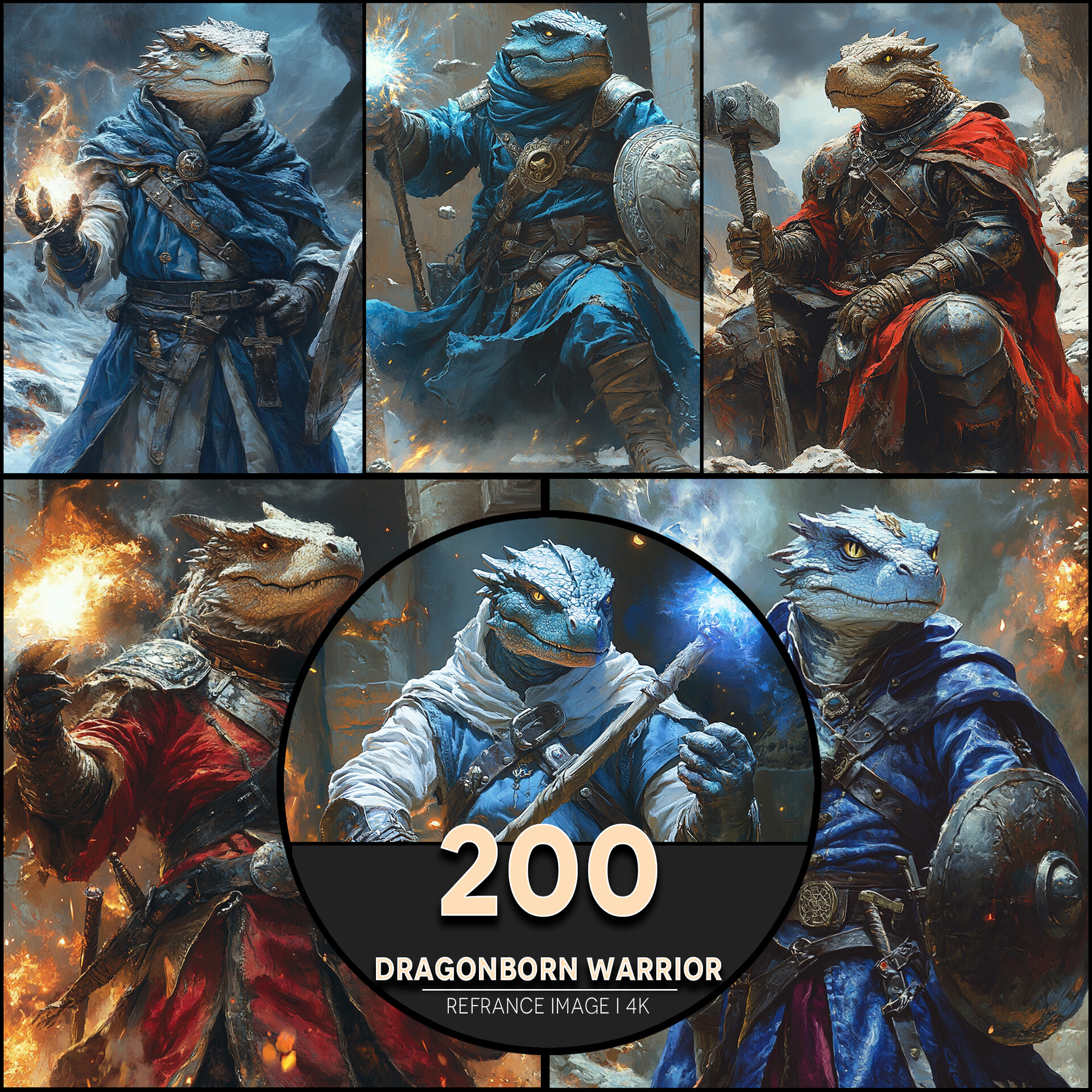 ArtStation - Dragonborn Warrior 4K Reference/Concept Images