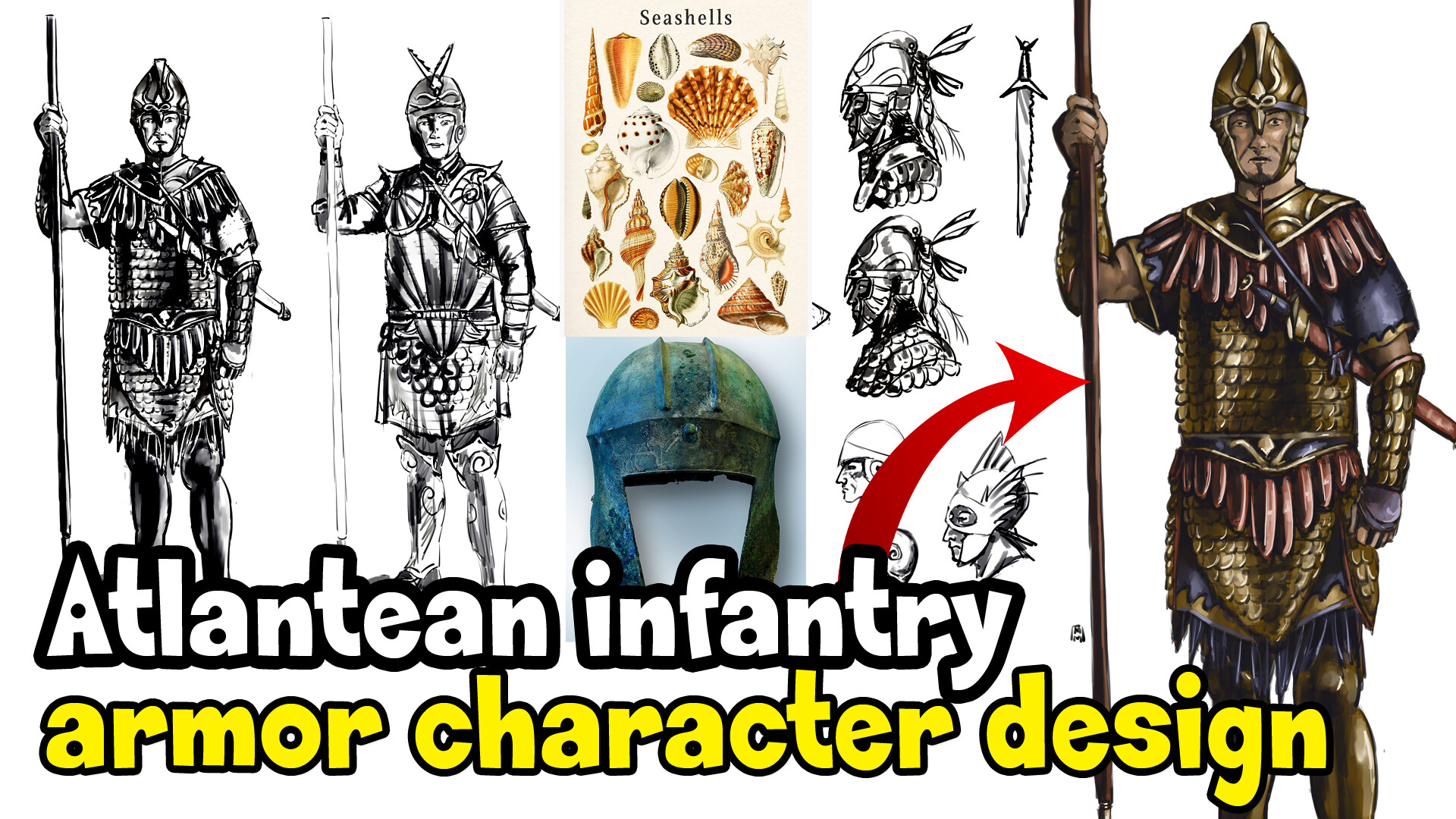 ArtStation - Early Atlantean Warriors - Design Process