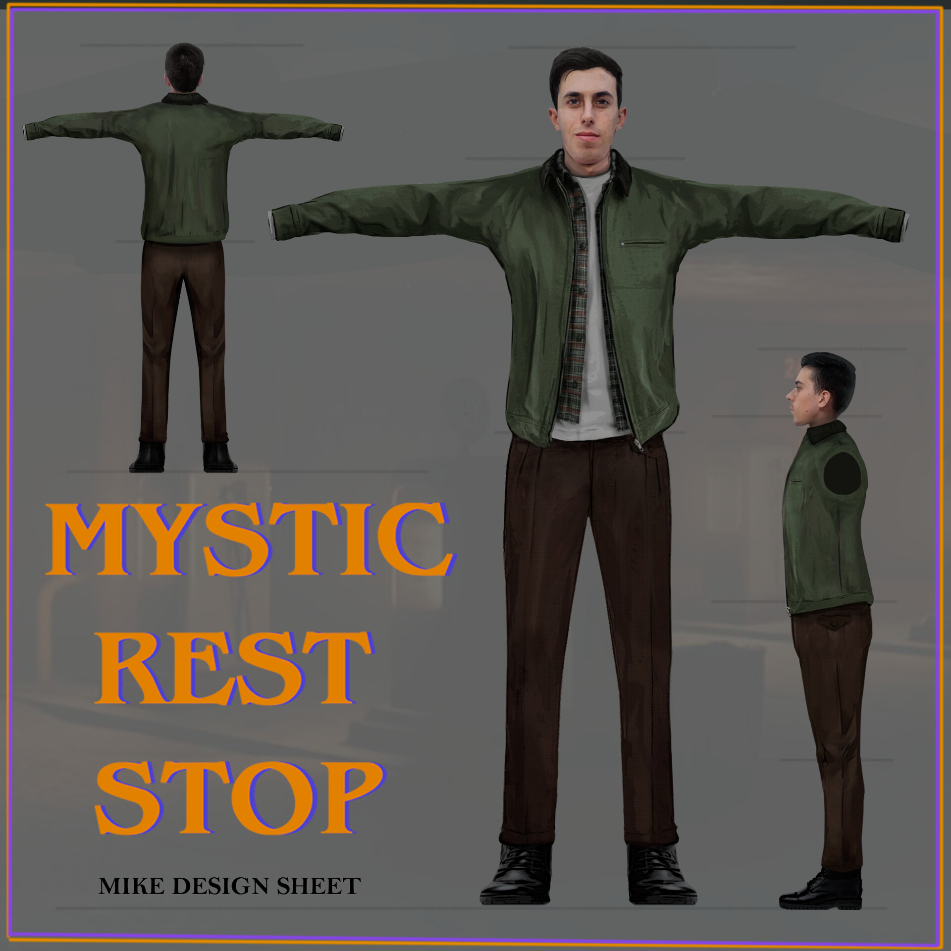 ArtStation - Mike Character - 2D Design- Mystic Rest Stop