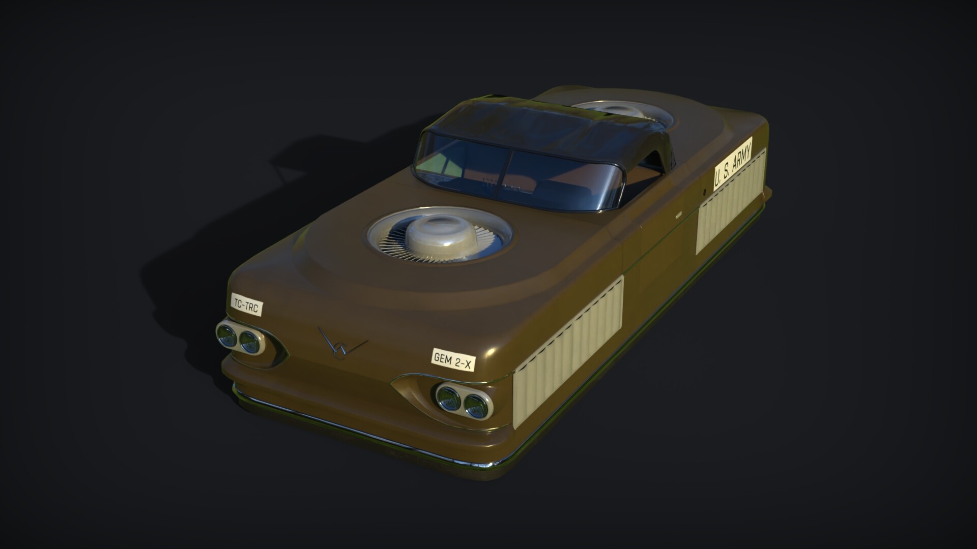 ArtStation - Air Car Curtiss 2500 Howercraft