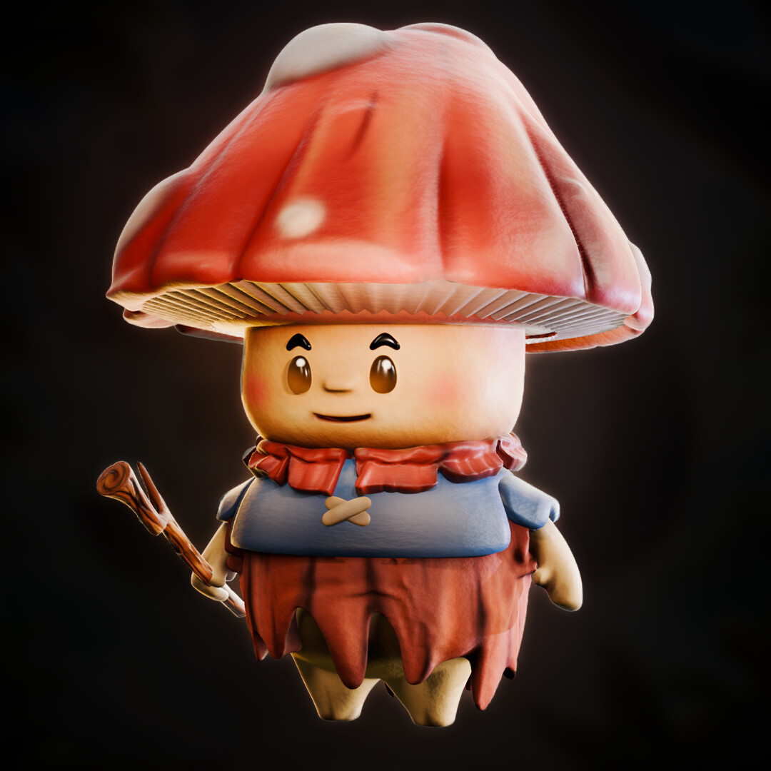 ArtStation - Cute Myconid Character