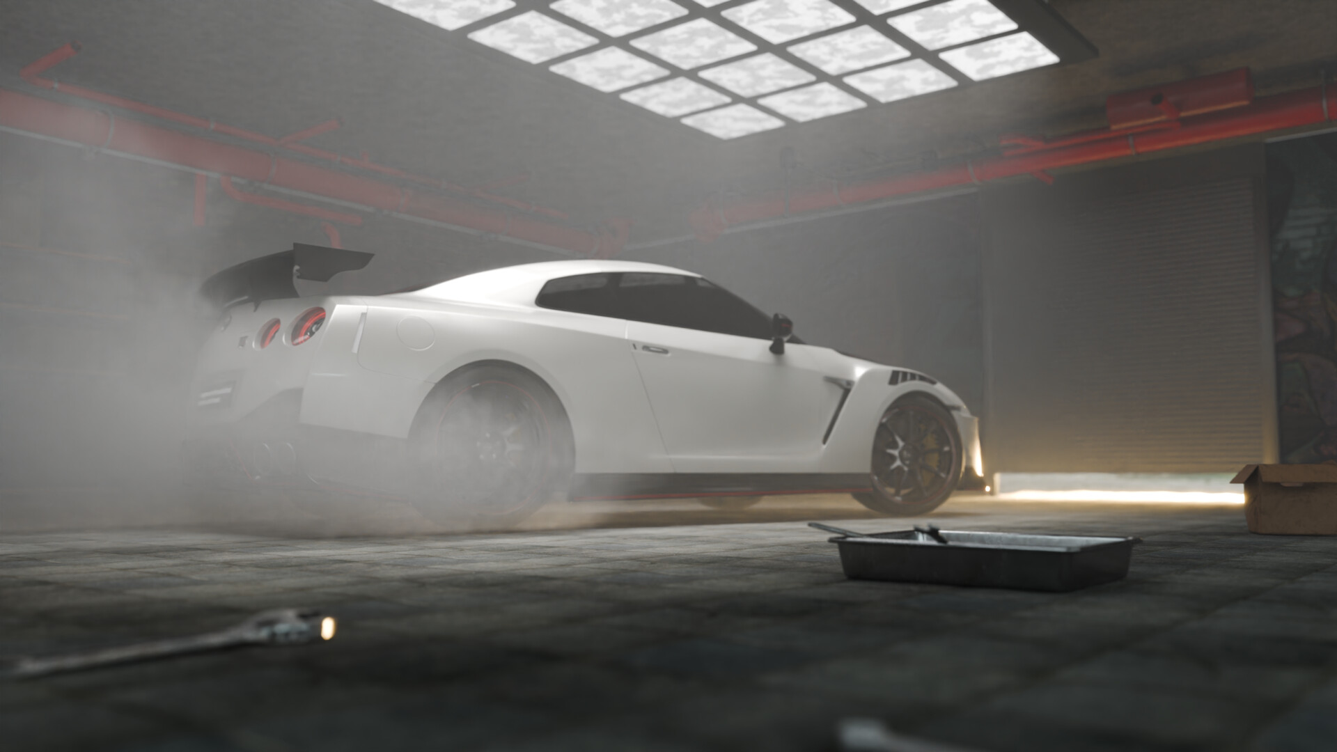 ArtStation - Nissan GTR R35 Burnout