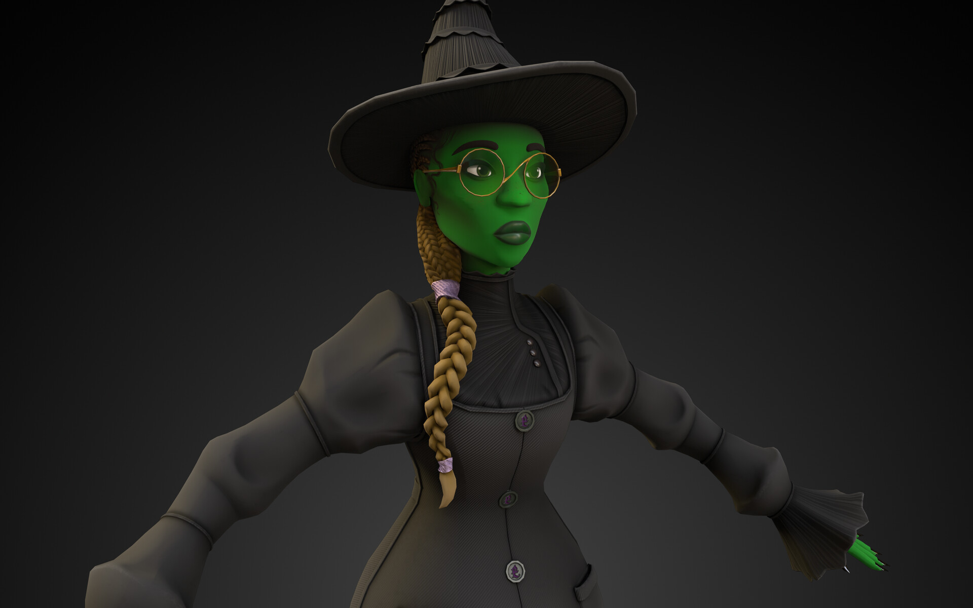 ArtStation - Elphaba x Fortnite - work in progress part 2