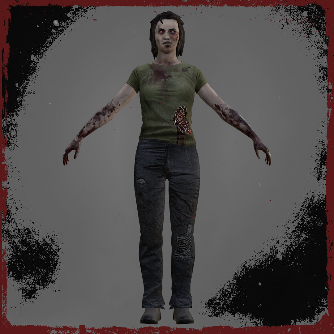 ArtStation - Generic Female Zombie-1