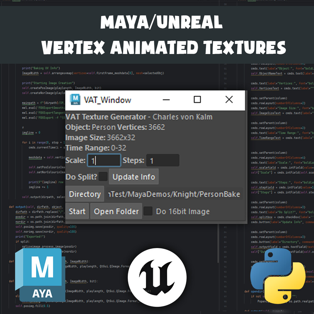 ArtStation - Vertex Animated Texture Baker - Maya to Unreal