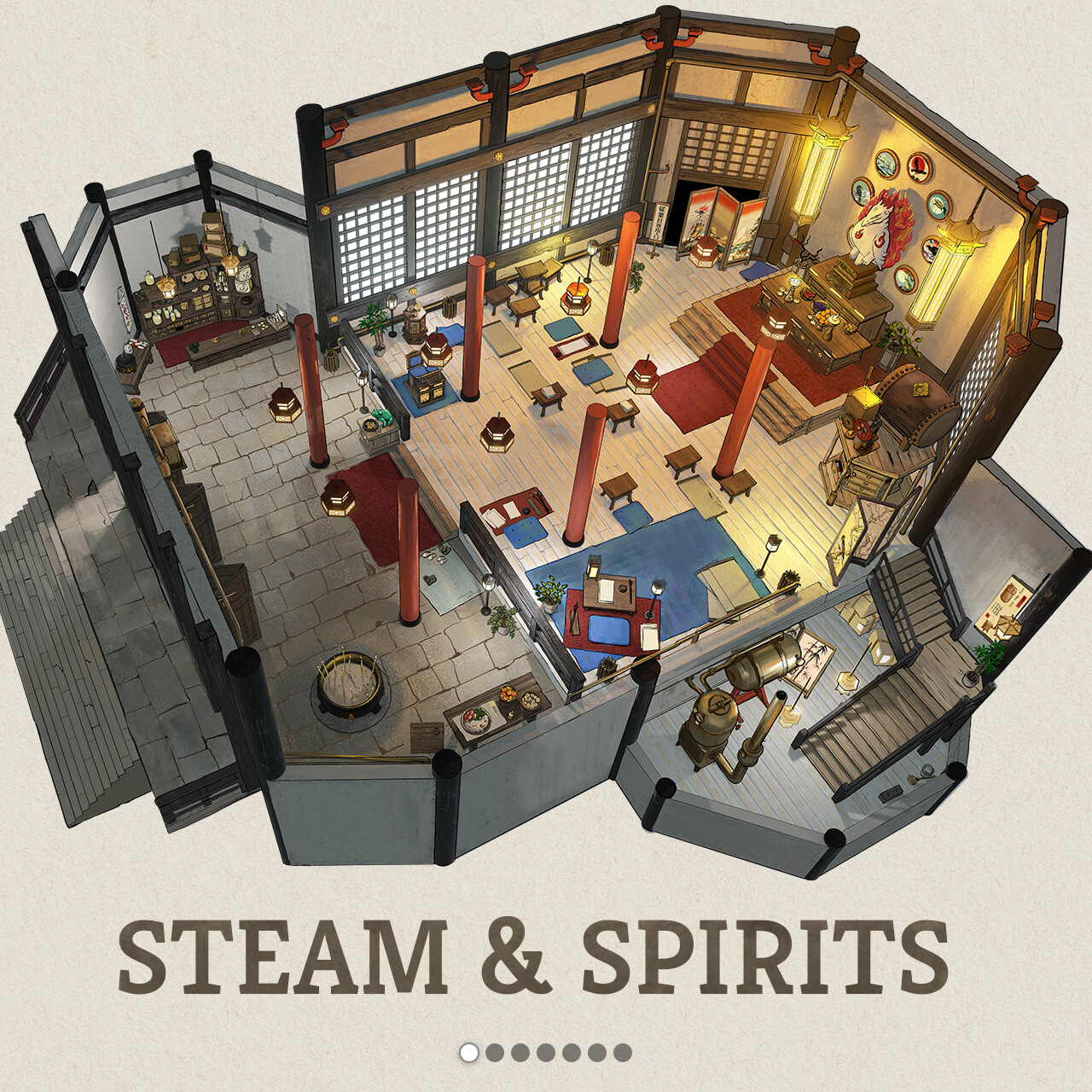ArtStation - Steam & Spirits: Temple area