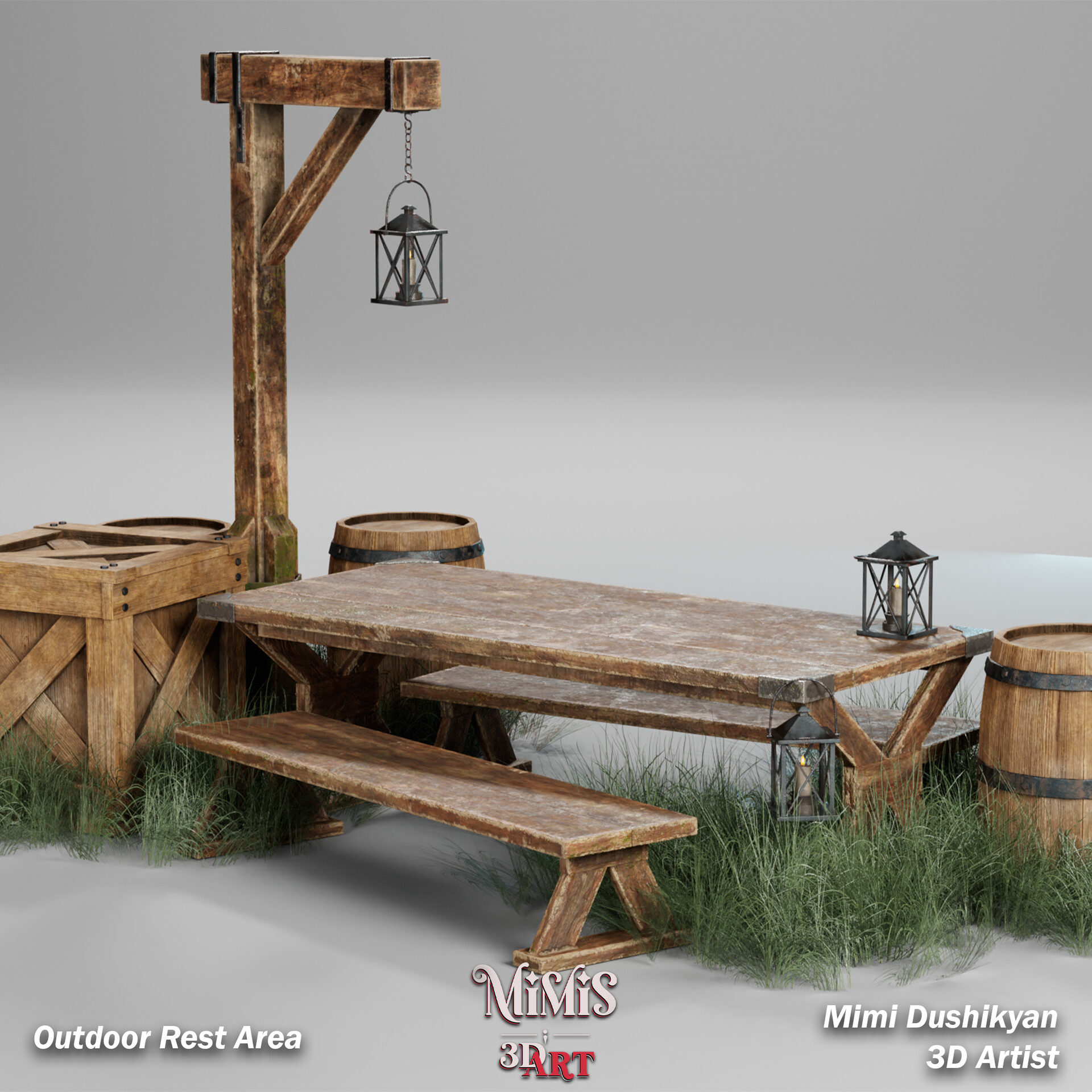 ArtStation - Outdoor Rest Area