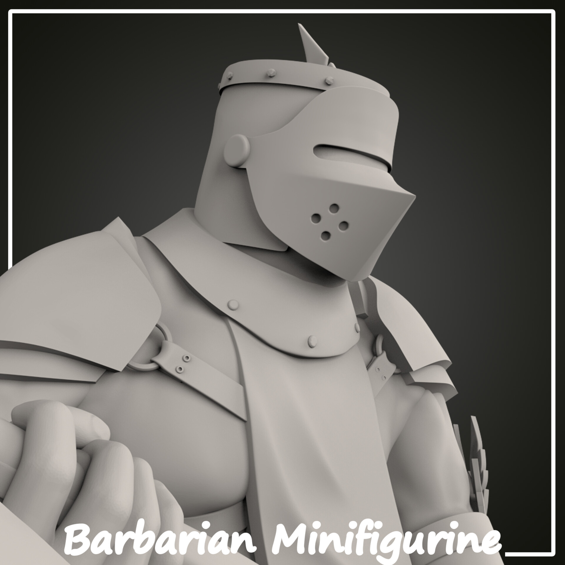 Aniek Janssen - DnD Hefford the barbarian miniature