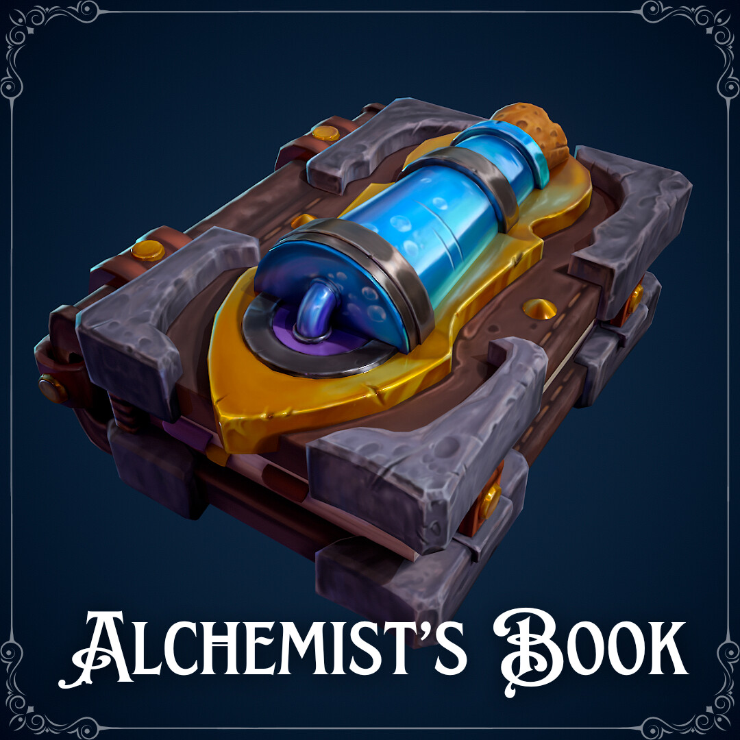 ArtStation - Handpainted Alchemist's Book