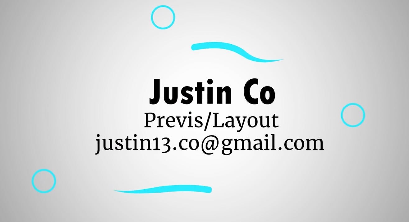 ArtStation - Justin Co Previs/Layout Demo Reel!