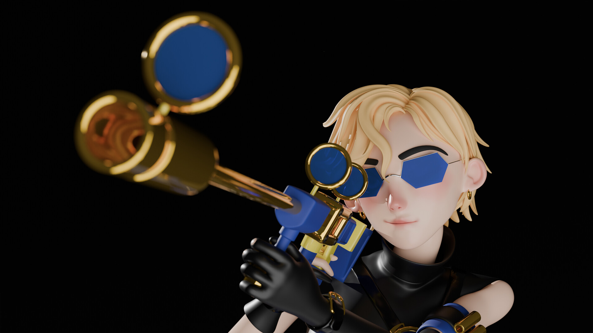 ArtStation - 3D Character | The Golden Marksman