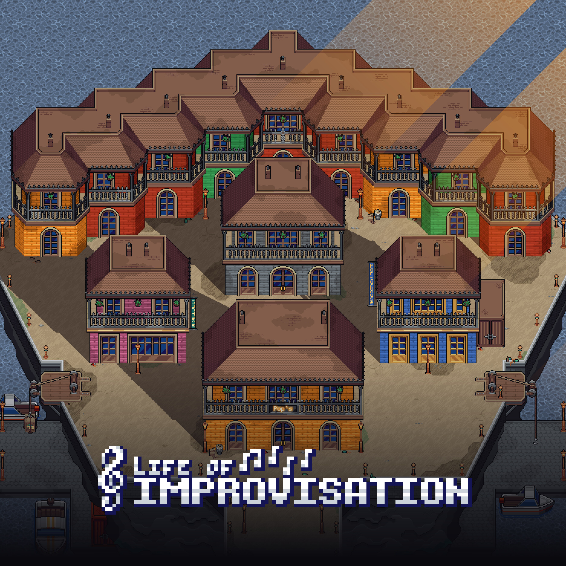 ArtStation - Life of Improvisation - How a pixel art town is made