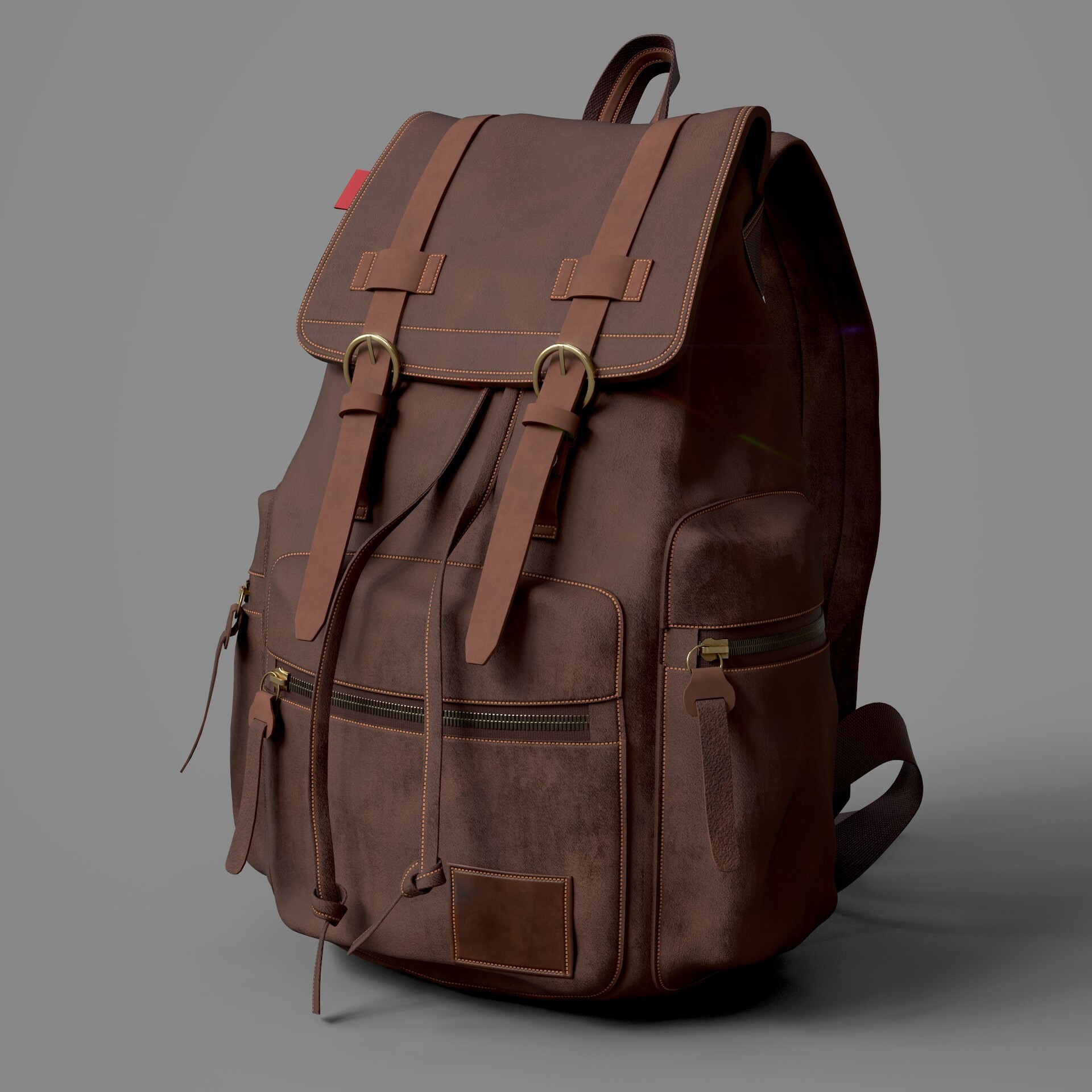 ArtStation - Leather Backpack