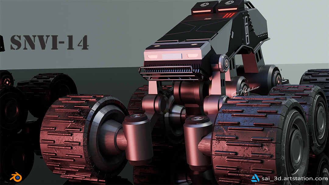 ArtStation - SNVI-14 :Sci-fi Monster truck
