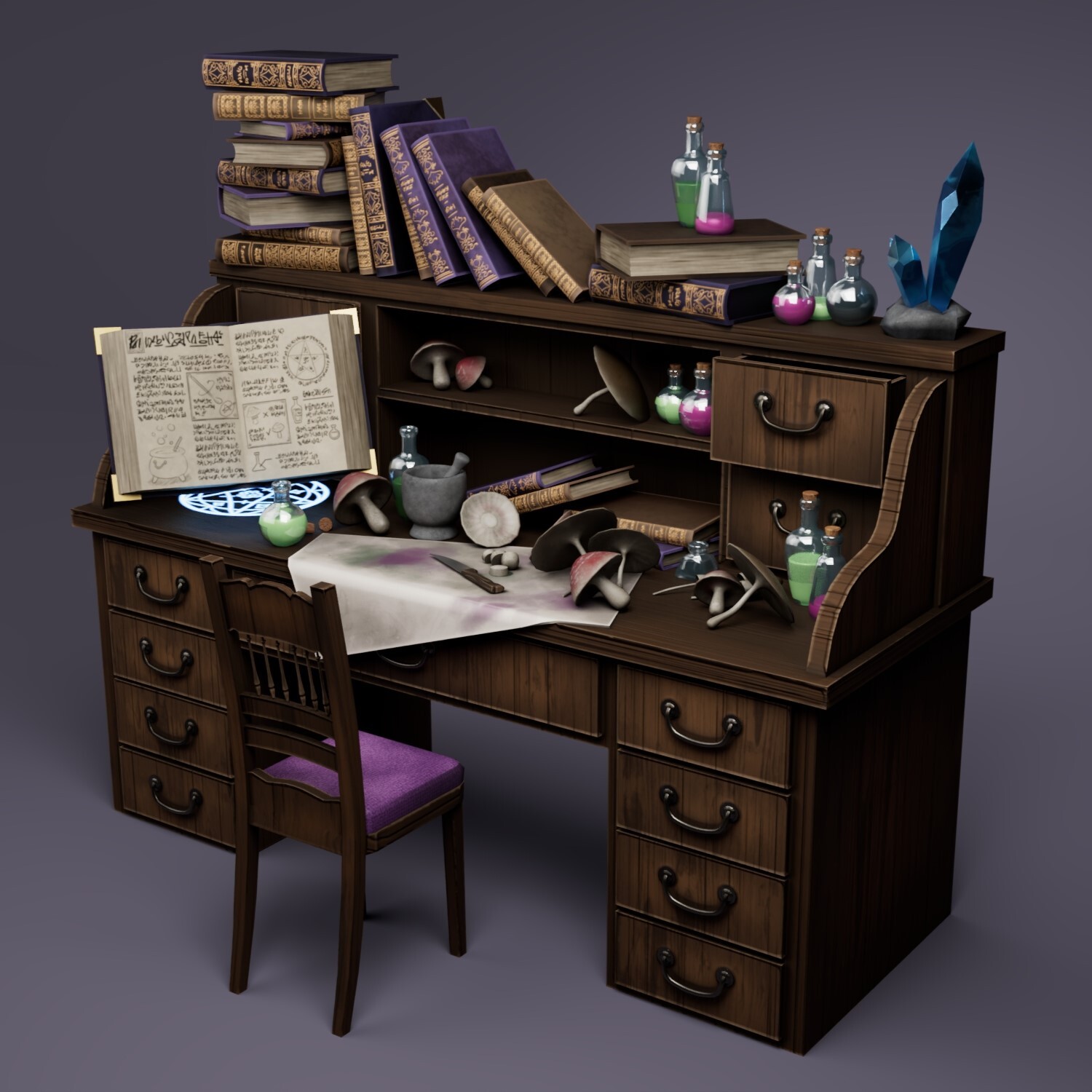 ArtStation - Witch's Desk | 3D Model