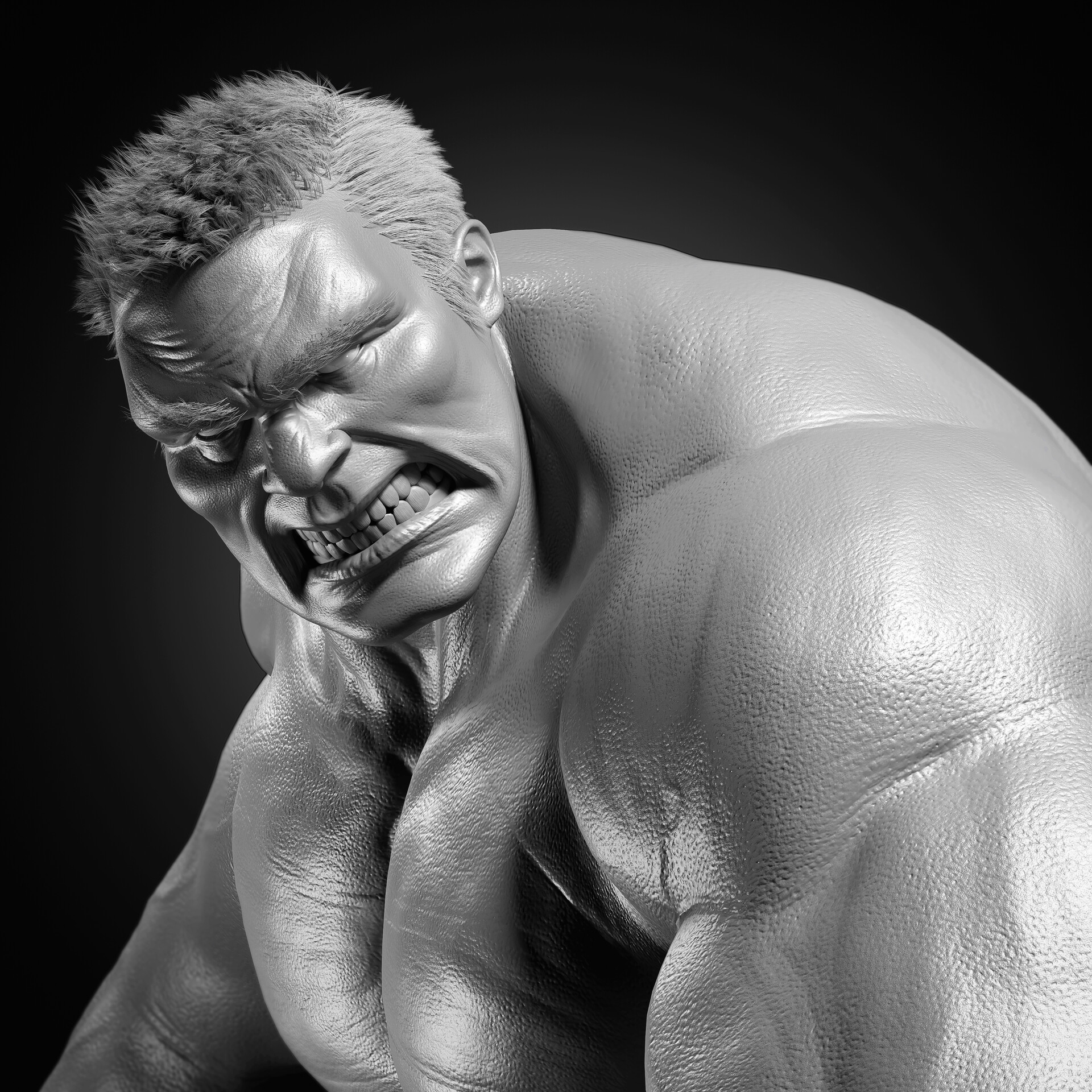 ArtStation - Red Hulk Clay Sculpt