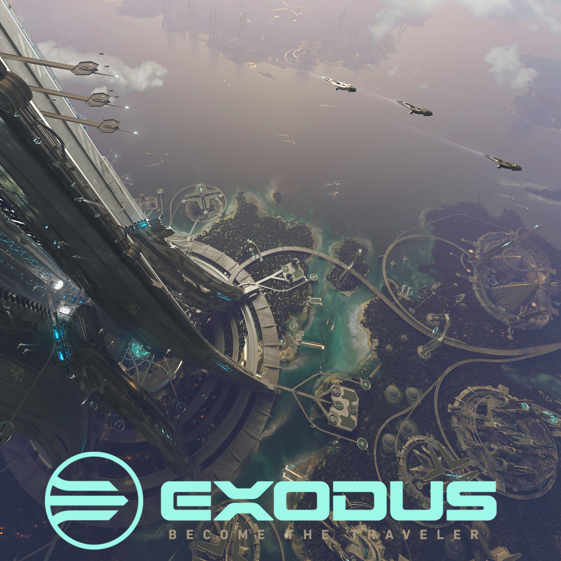 ArtStation - EXODUS - Celestial City & Space Elevator