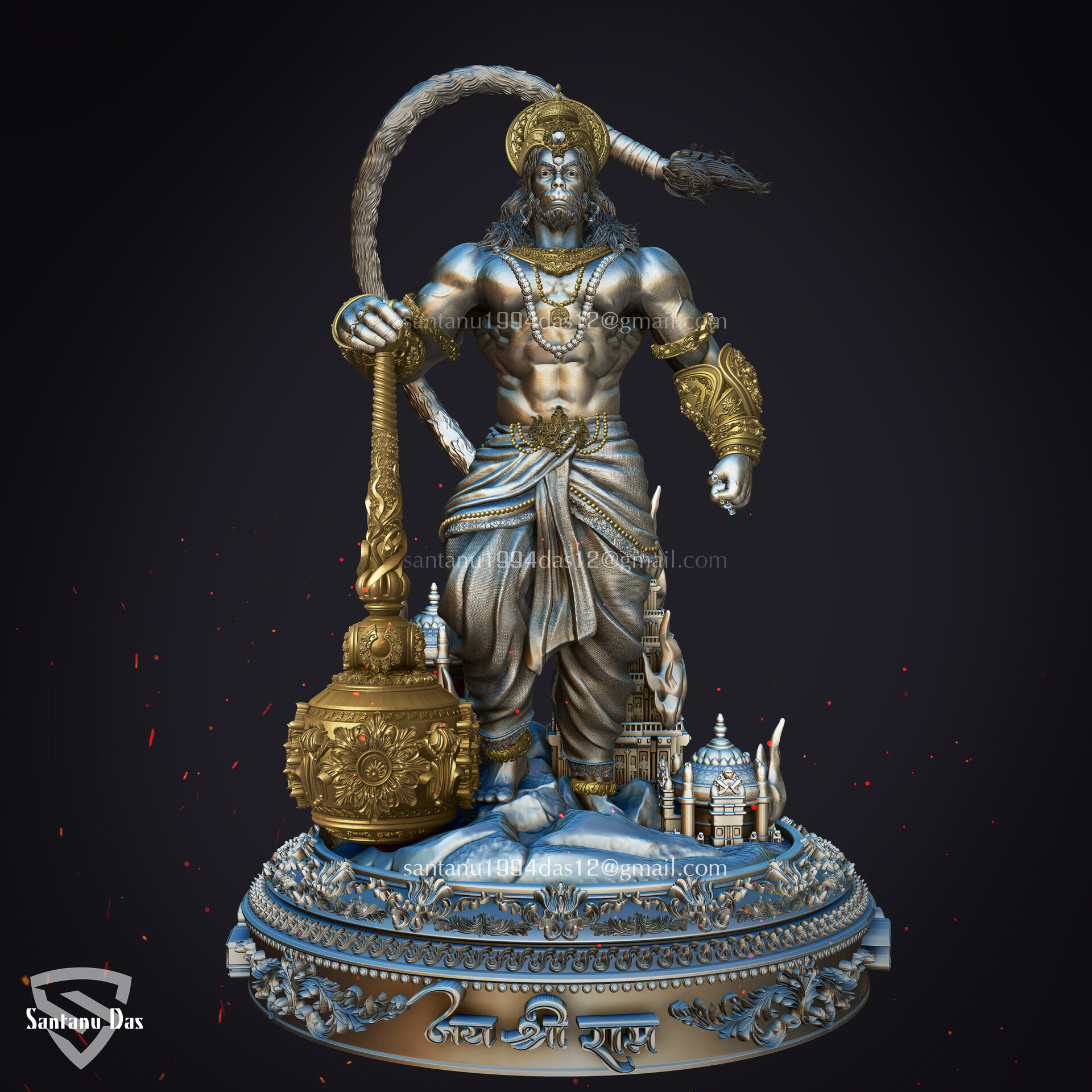 ArtStation - Hanuman Ji By Santanu Das